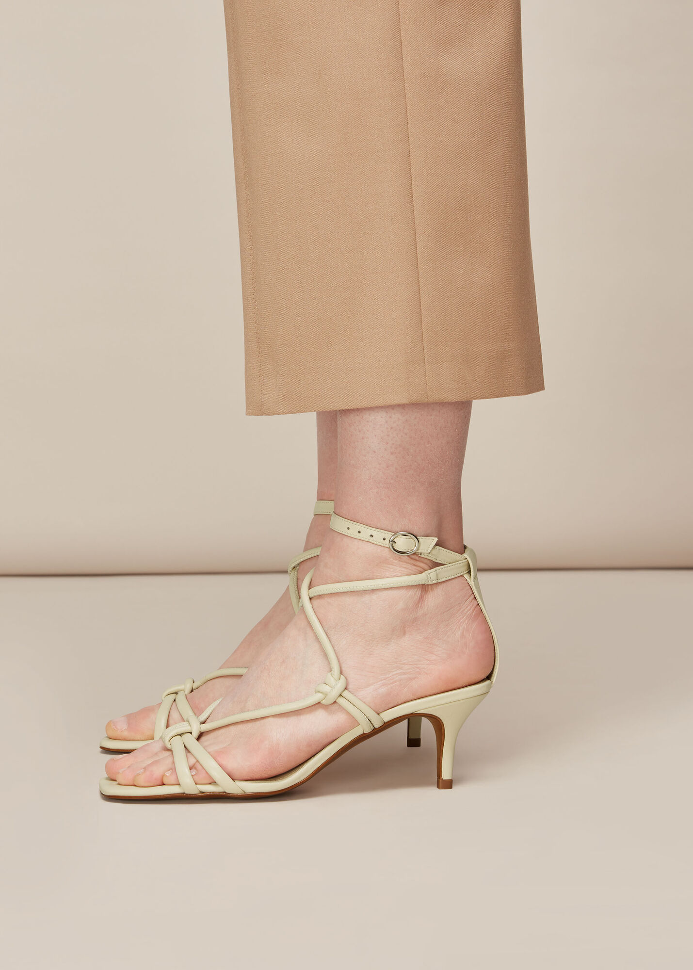 White Kitten Heel Sandal Whistles