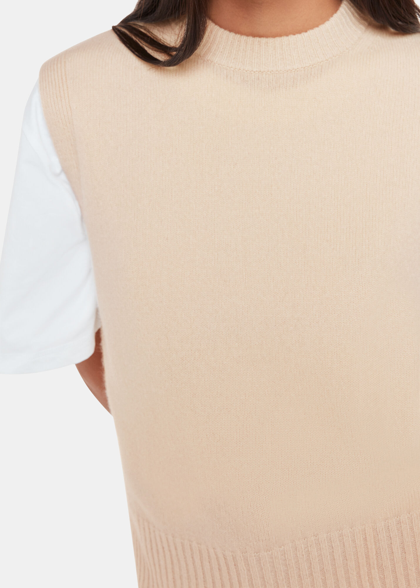 Ivory Wool Sleeveless Tank | WHISTLES