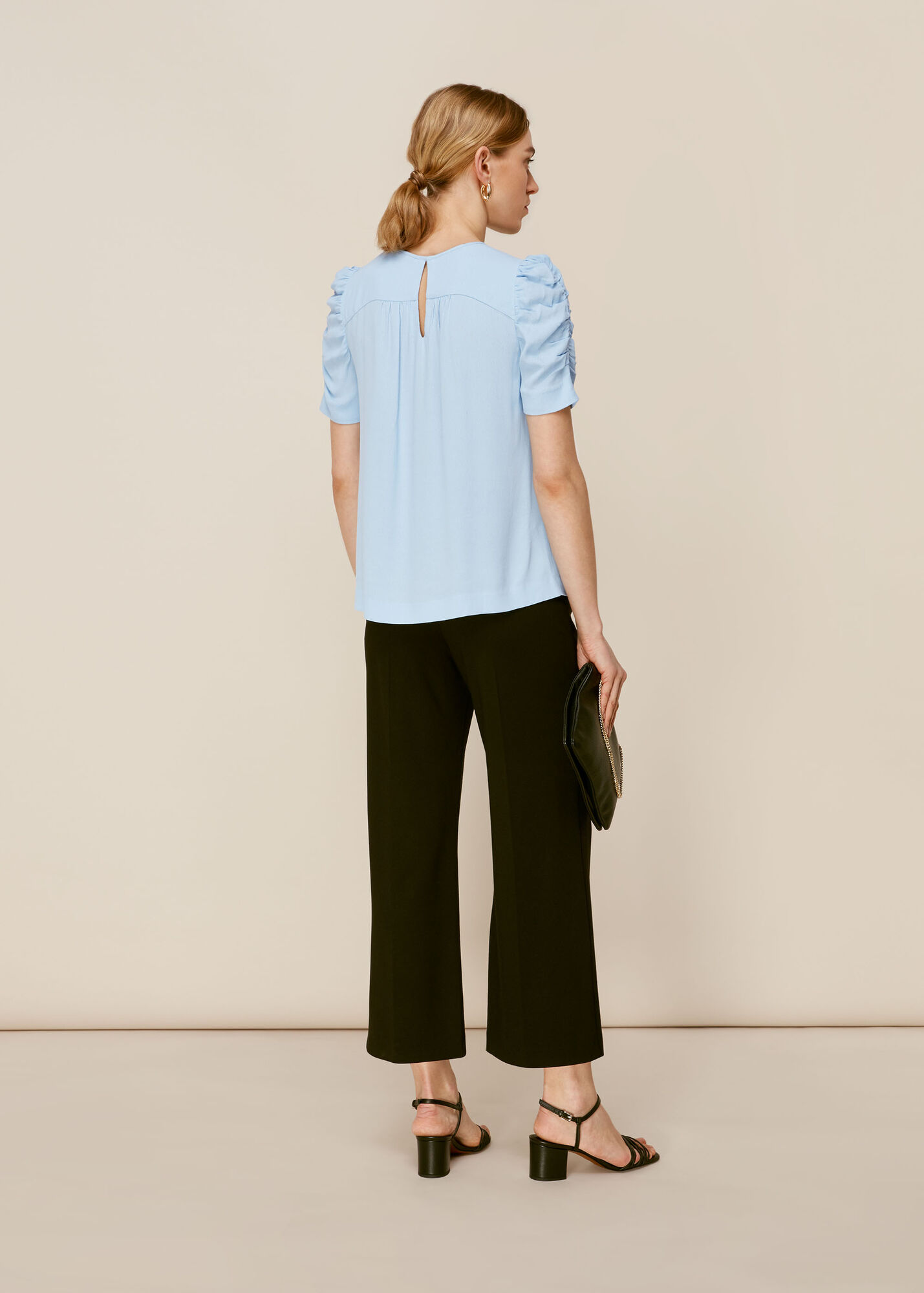 Pale Blue Nelly Shell Top | WHISTLES | Whistles UK