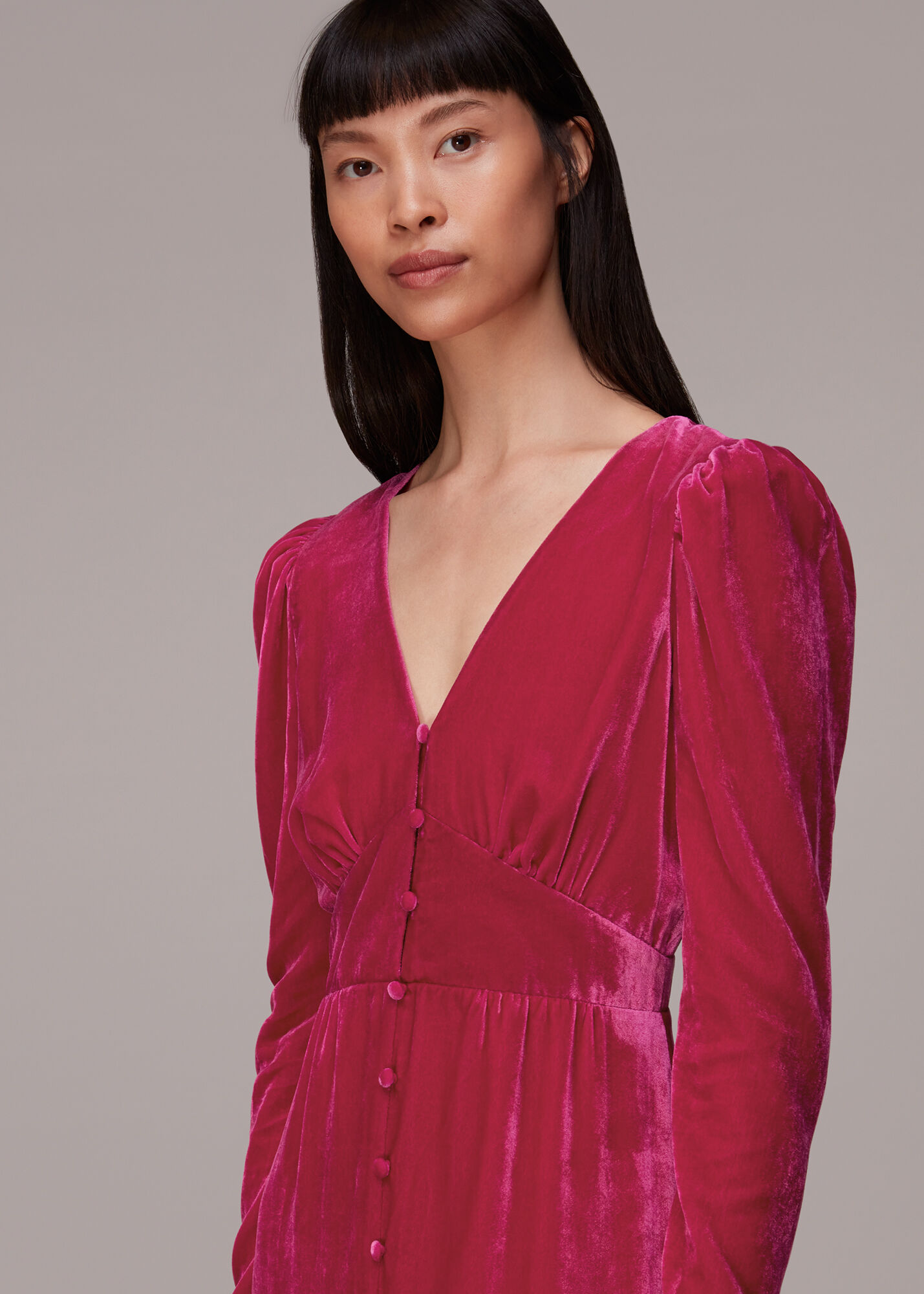 Ally Velvet Midi Dress | Whistles US