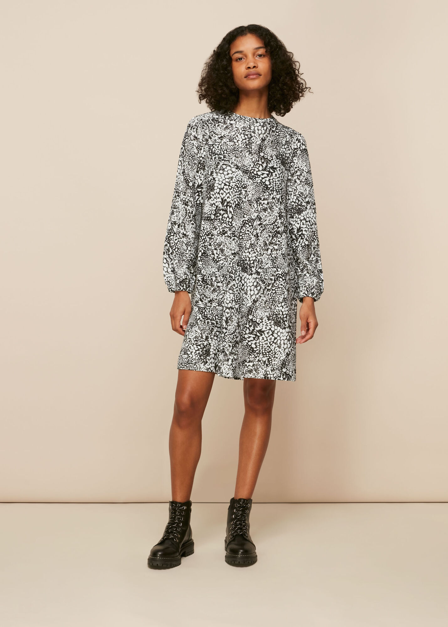 Multicolour Animal Print Swing Dress | WHISTLES