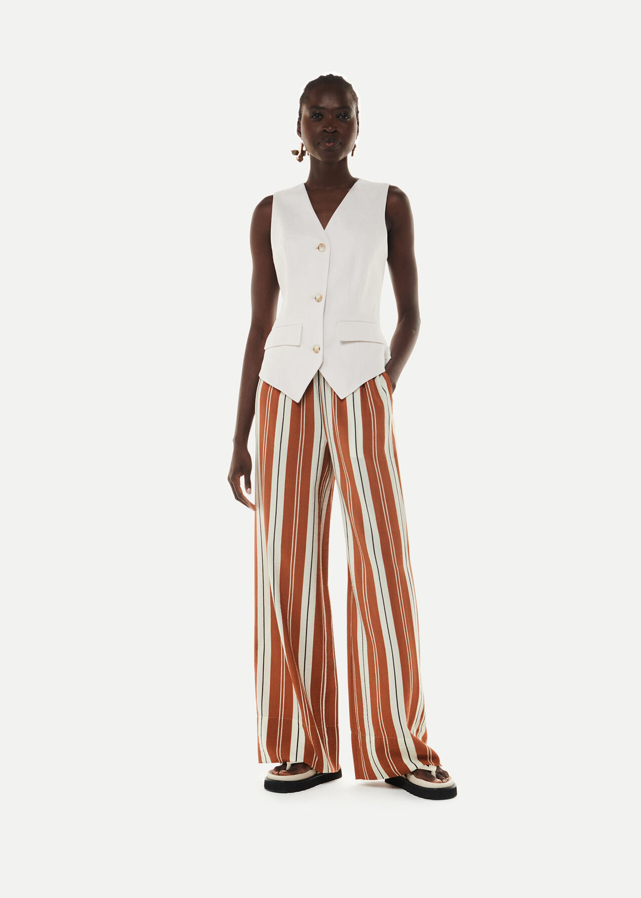 Multicolour Bridget Maxi Stripe Trouser | WHISTLES