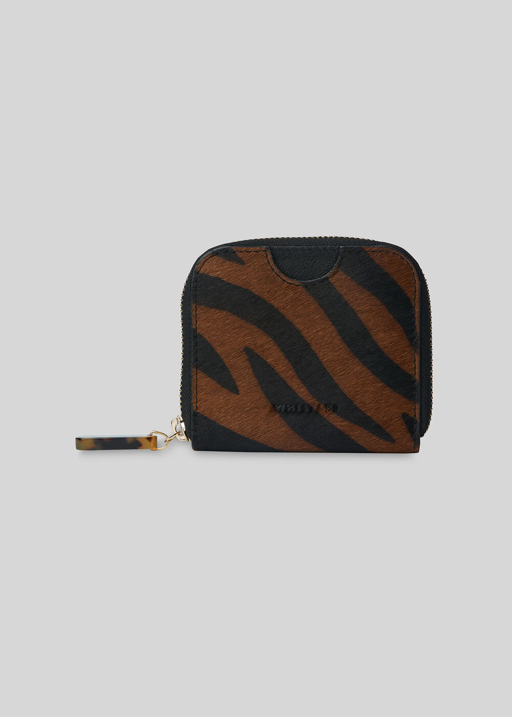 Brown Murray Resin Zip Wallet | WHISTLES | Whistles AU