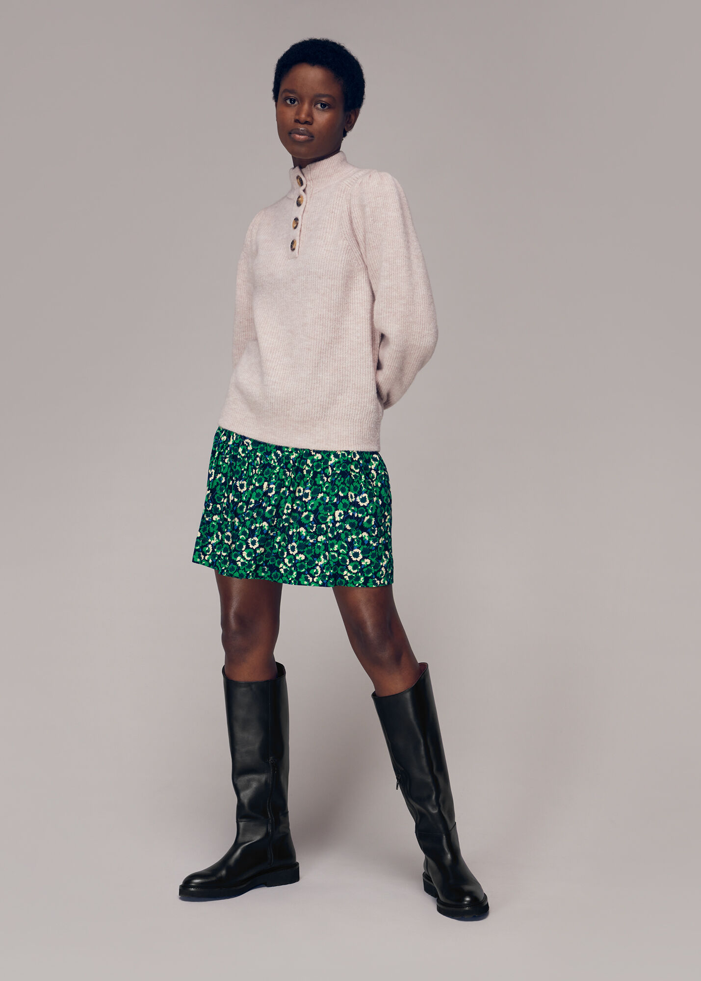 Multicolour Dandelion Floral Flippy Skirt | WHISTLES