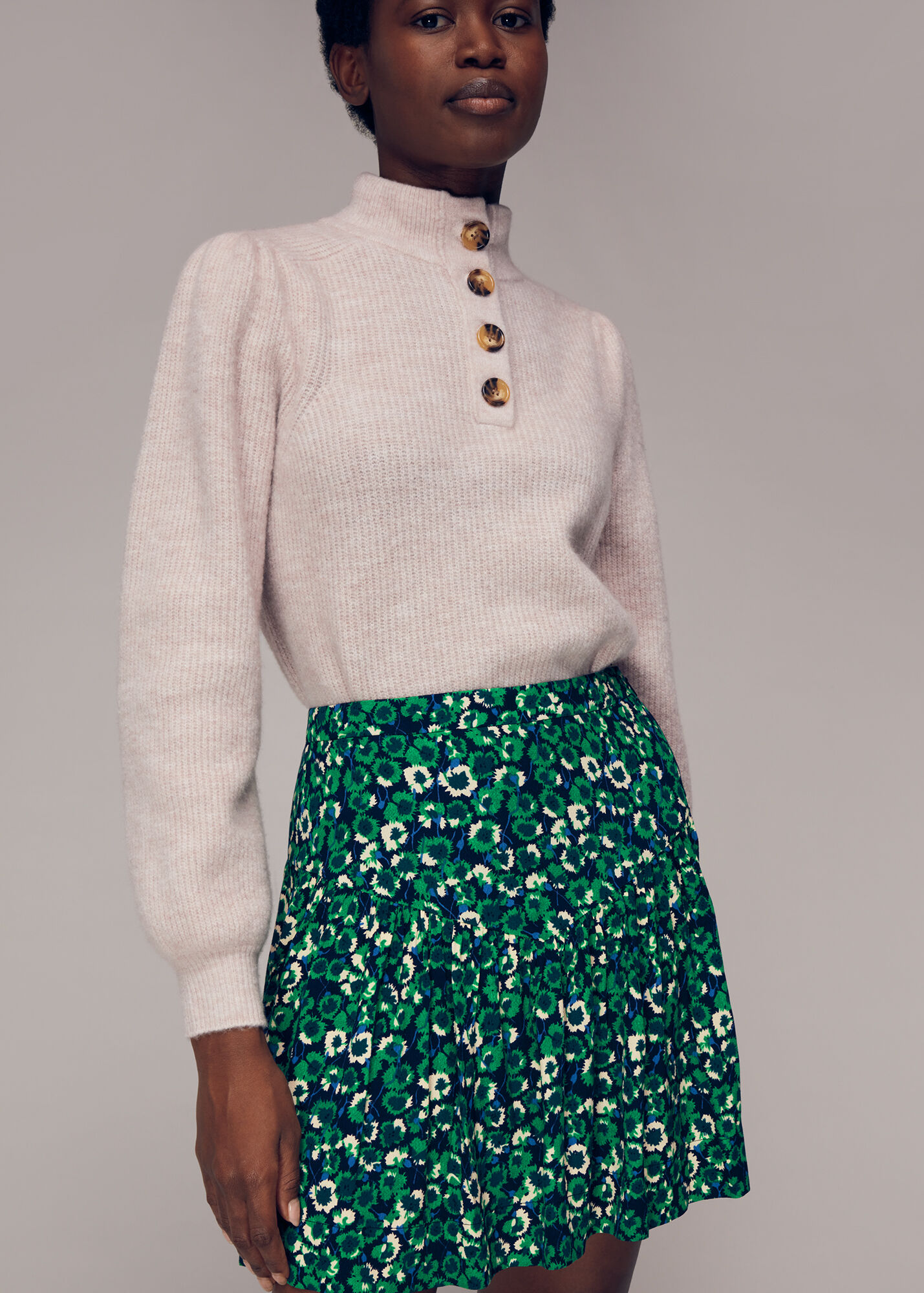 Multicolour Dandelion Floral Flippy Skirt | WHISTLES