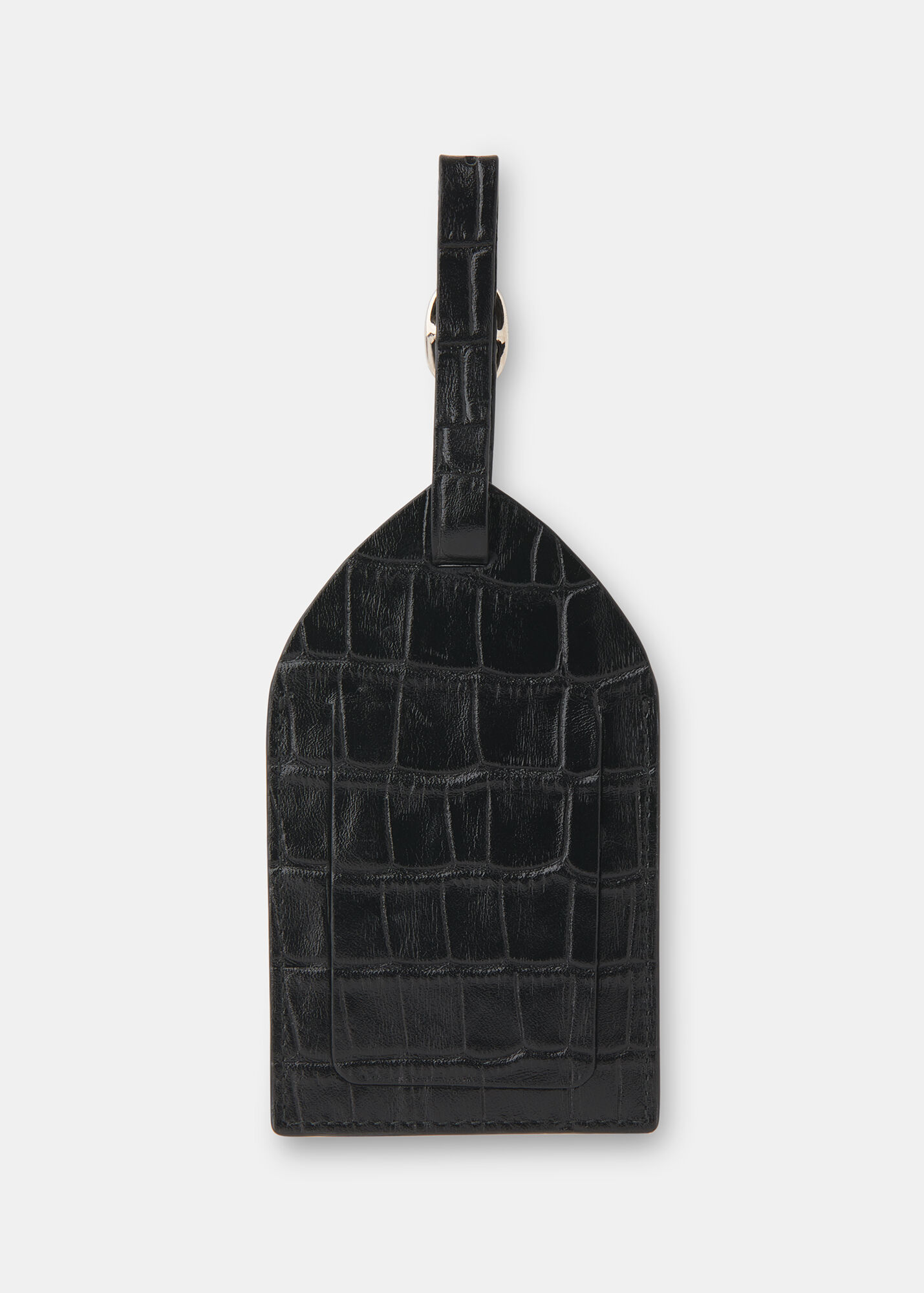 Black Shiny Croc Luggage Tag | WHISTLES