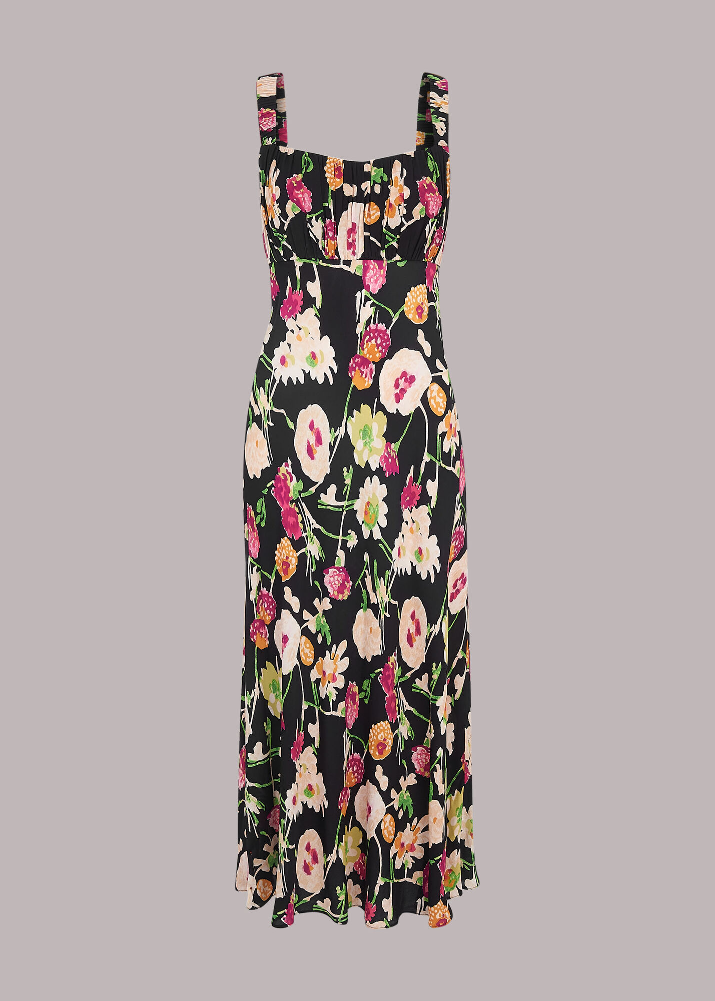 Black/Multi Maila Electric Floral Dress | WHISTLES | Whistles UK